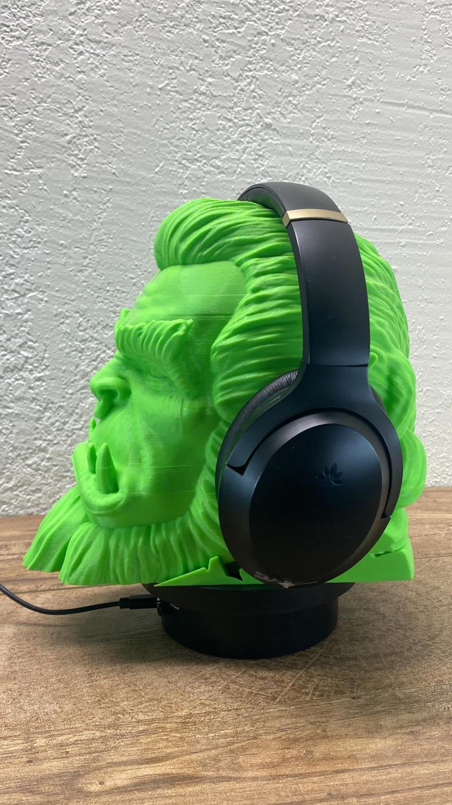 Orc Troll Ogre Shaman Headphone Stand: Warcraft Desk Decor, Gift for ...