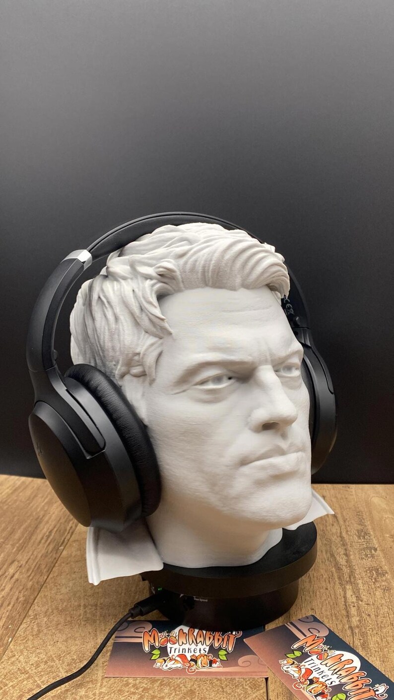 Castiel Angelic Bust Headphone Stand - Misha Collins Headset Holder ...