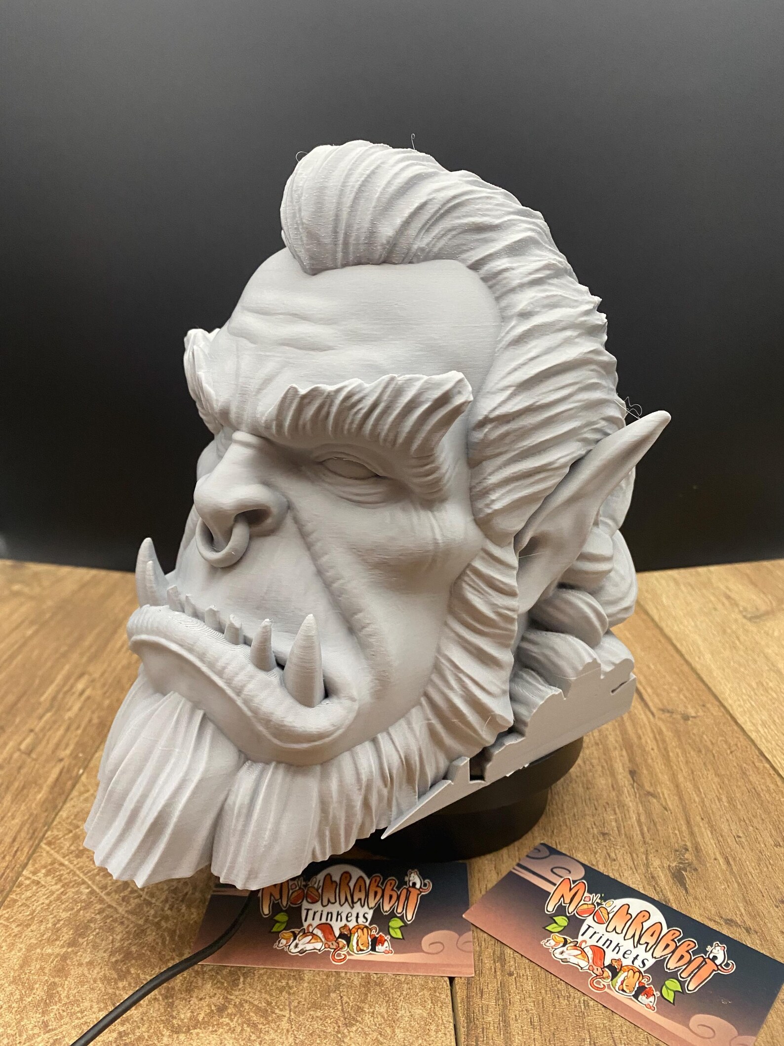 SALE - Orc Troll Ogre Shaman Headphone Stand: Warcraft Desk Decor, Gift ...
