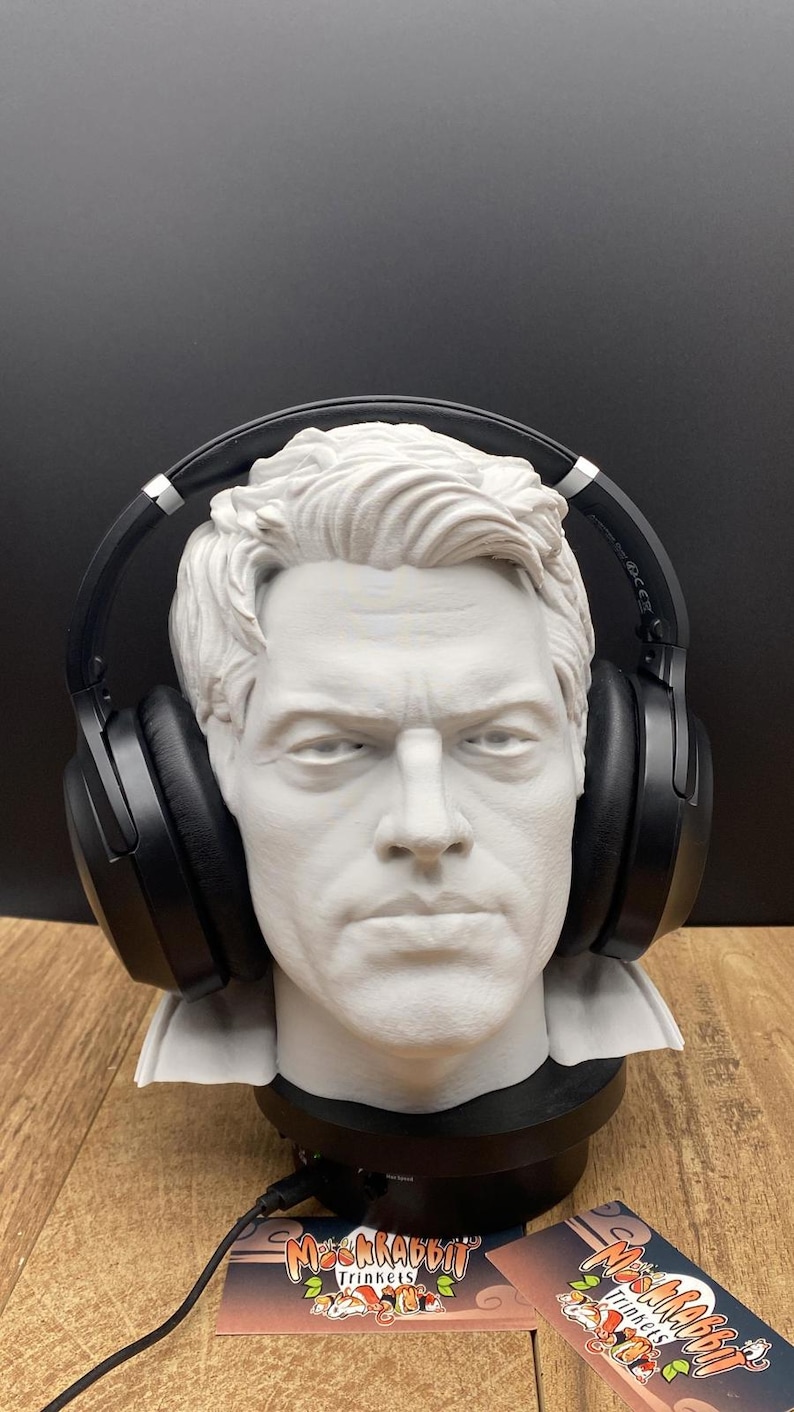 Castiel Angelic Bust Headphone Stand - Misha Collins Headset Holder ...