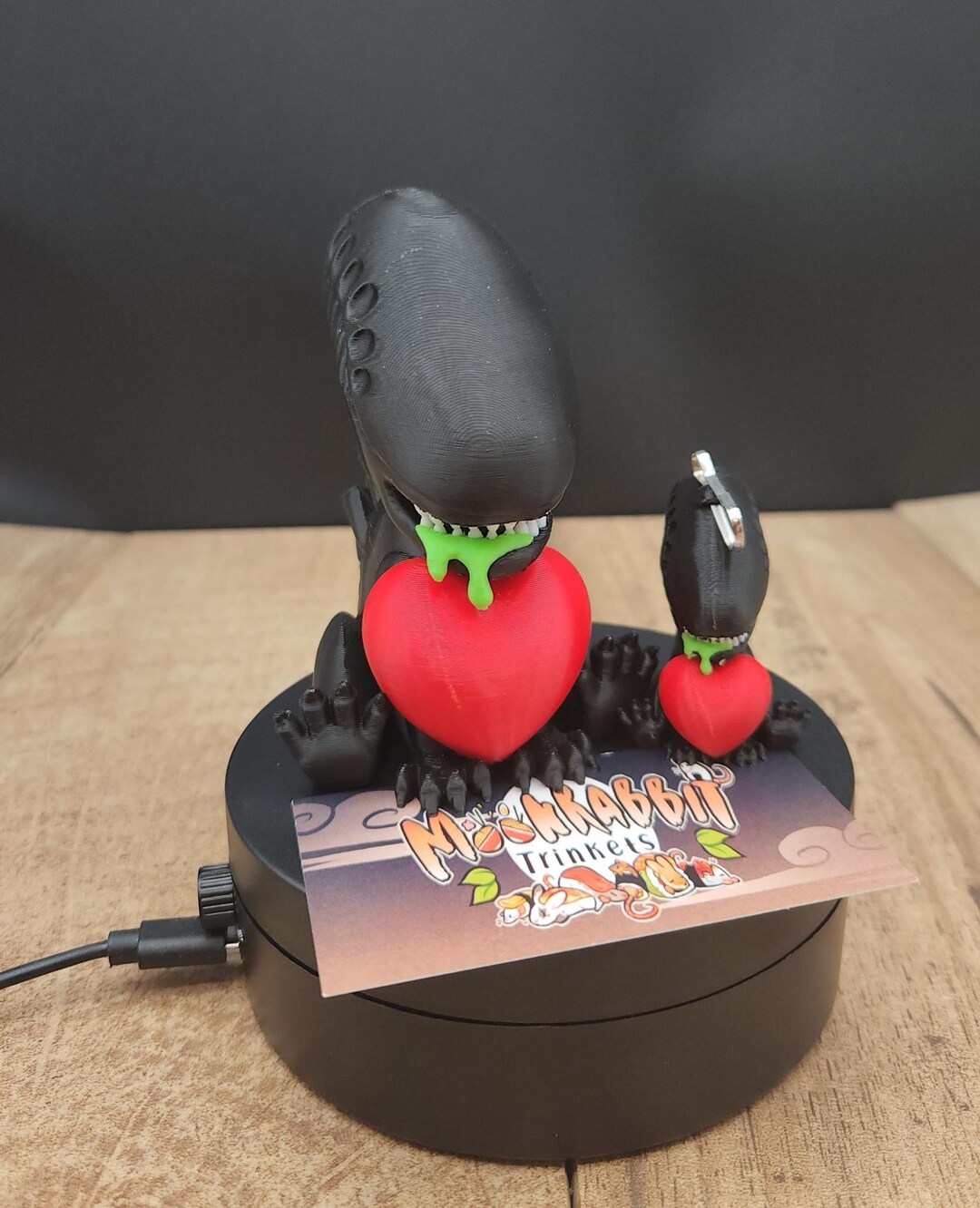 Baby Xenomorph Valentine Heart Figure - Alien Heart Keychain - Gift for ...