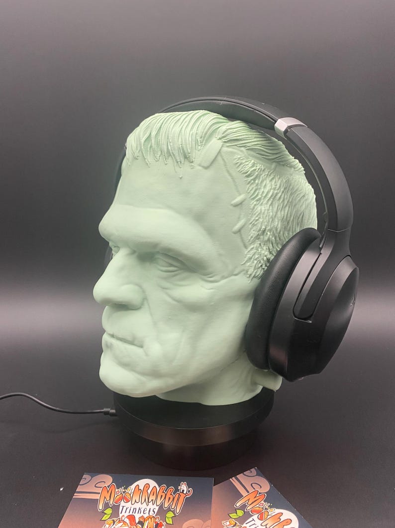 Frankenstein Headphone Stand: 3D Printed Headset Holder - Gift for Dad ...