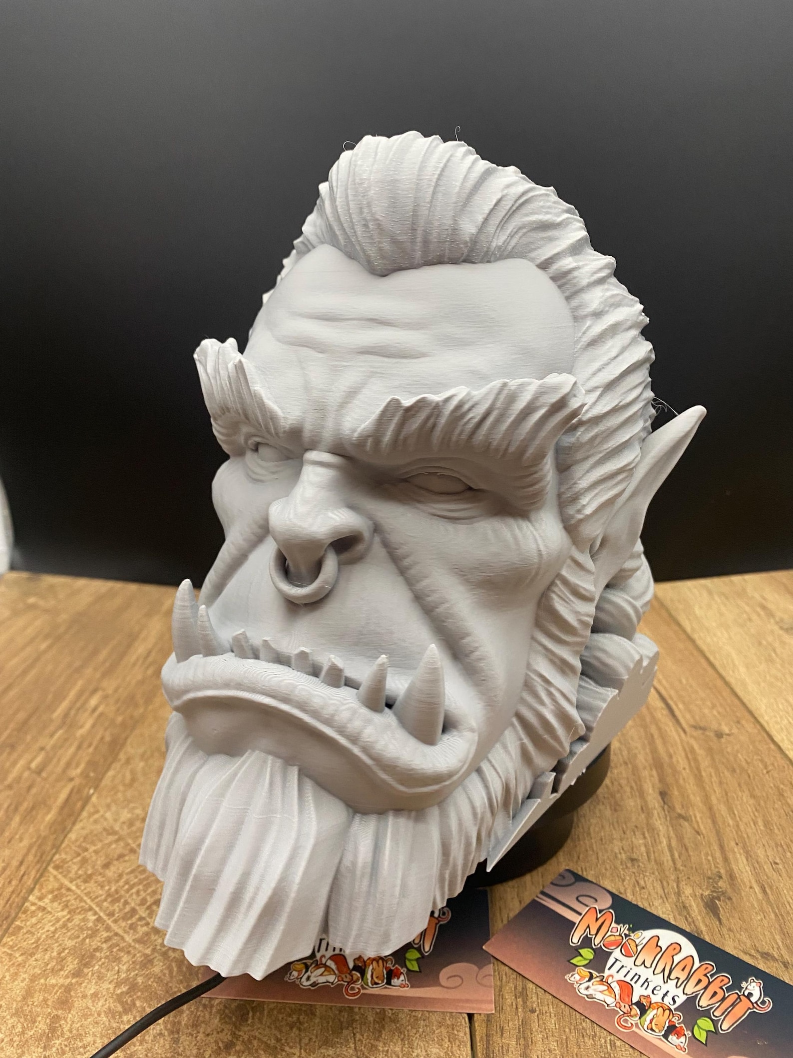 SALE - Orc Troll Ogre Shaman Headphone Stand: Warcraft Desk Decor, Gift ...