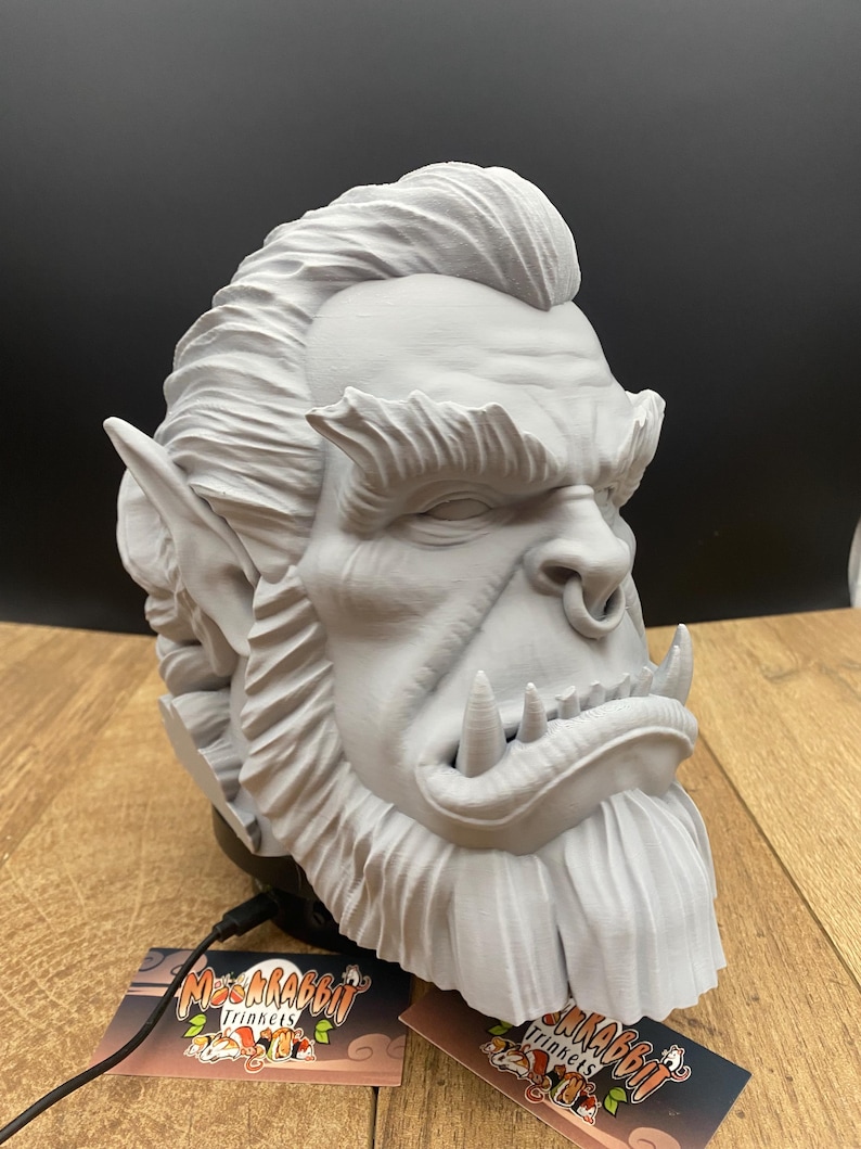 SALE - Orc Troll Ogre Shaman Headphone Stand: Warcraft Desk Decor, Gift ...