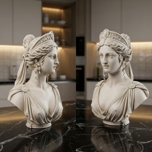Greek Goddess Decor - Hera Bust Sculpture for Home Office - Etsy