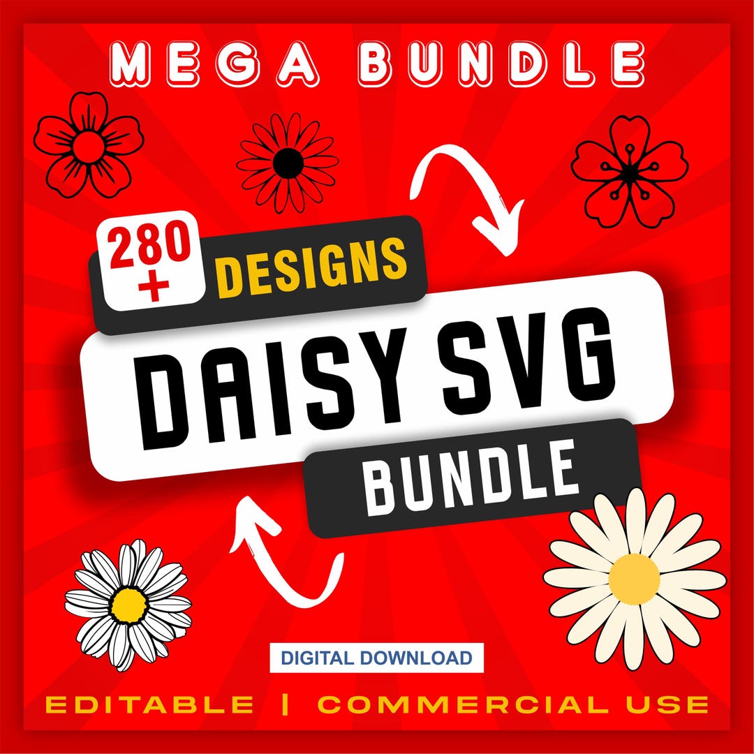 Daisy Svg Bundle, Daisy Flowers SVG, Daisy Flower Clipart, Flower Svg ...
