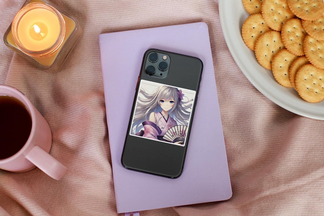 Geisha Anime Sticker White Kimono Sticker Japanese Girl Sticker White ...