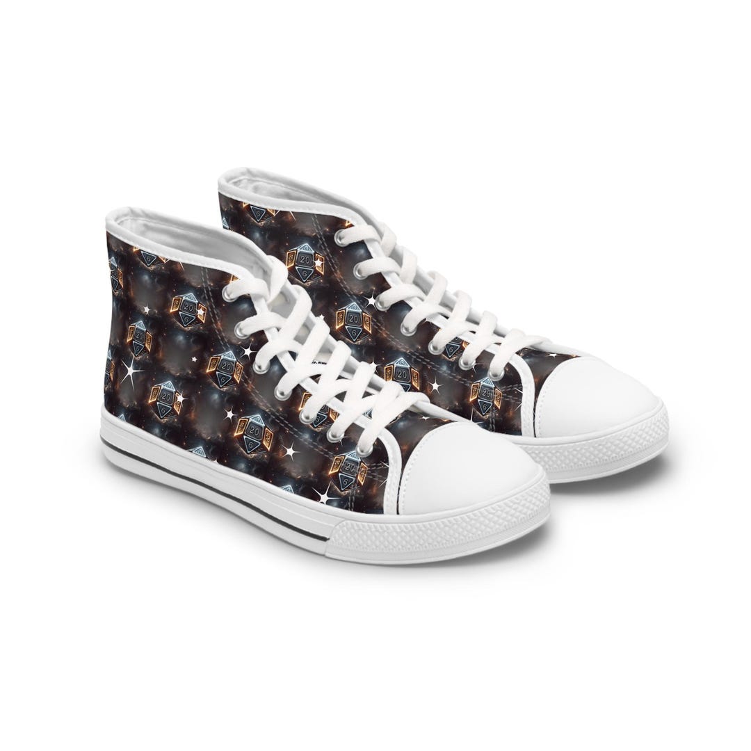 D20 Dice High Top Sneakers, RPG Geek Shoes, Dungeon Master Footwear ...