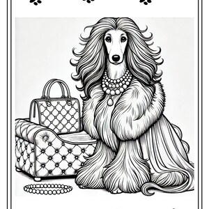 Haute Dogs Digital Colouring Book – 30 Fashion Dog Pages | Printable ...