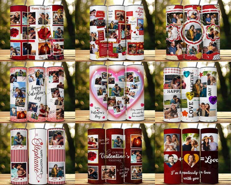 Valentine's Day 20 Oz Tumbler Bundle, Personalized Valentine Day Gift ...