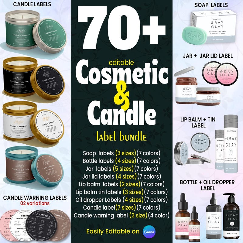 Cute Labels for Candle - Etsy