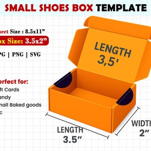 Sneaker Shoebox SVG, Mini Tiny Small Shoebox Template, Cricut or ...