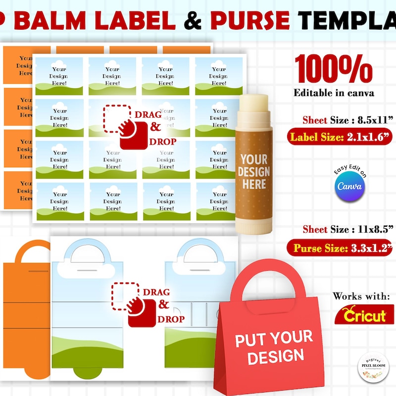 Chapstick Purses Template - Etsy