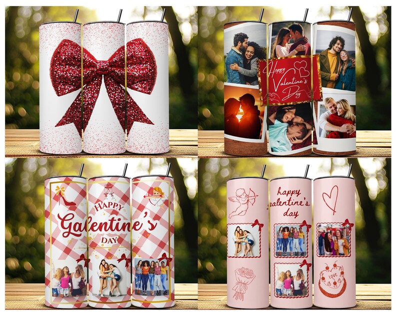 Valentine's Day 20 Oz Tumbler Bundle, Personalized Valentine Day Gift ...