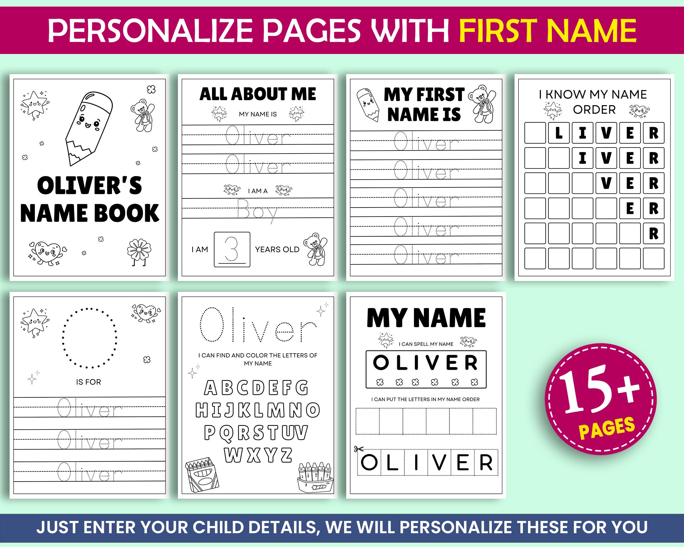 Personalized Name Tracing Printable | Preschool Handwriting Practice ...