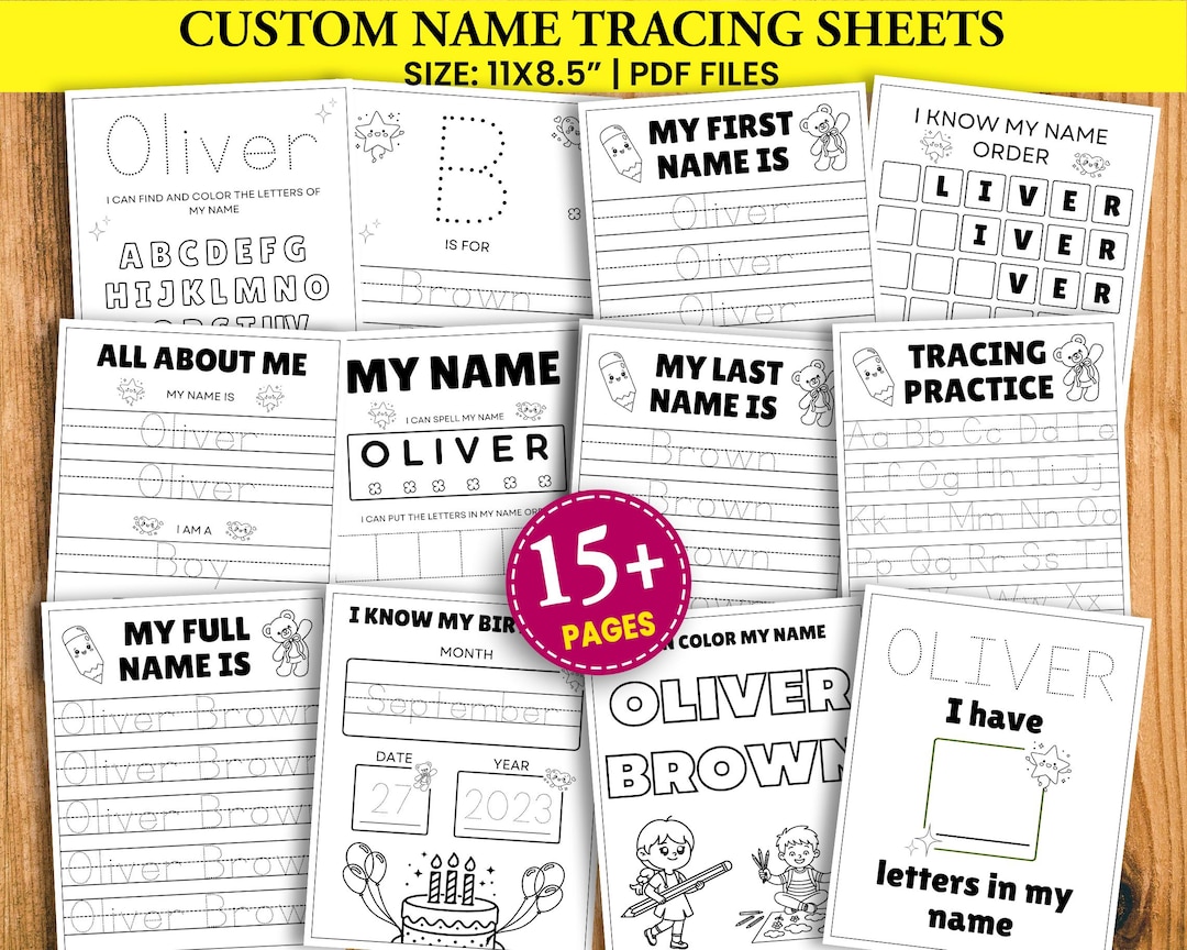 Personalized Name Tracing Printable | Preschool Handwriting Practice ...