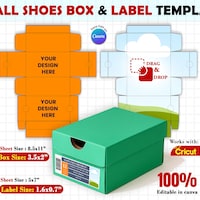 Shoe Box Label Svg, Shoe Box Label Dxf, Shoe Box Label Png, Shoe Box ...
