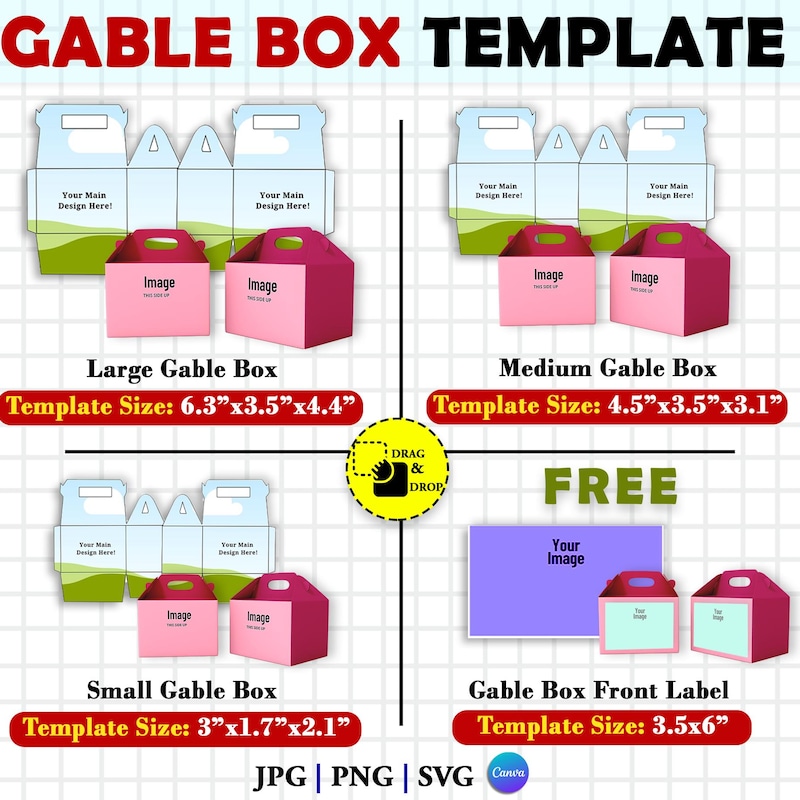 Templates for Gable Boxes - Etsy
