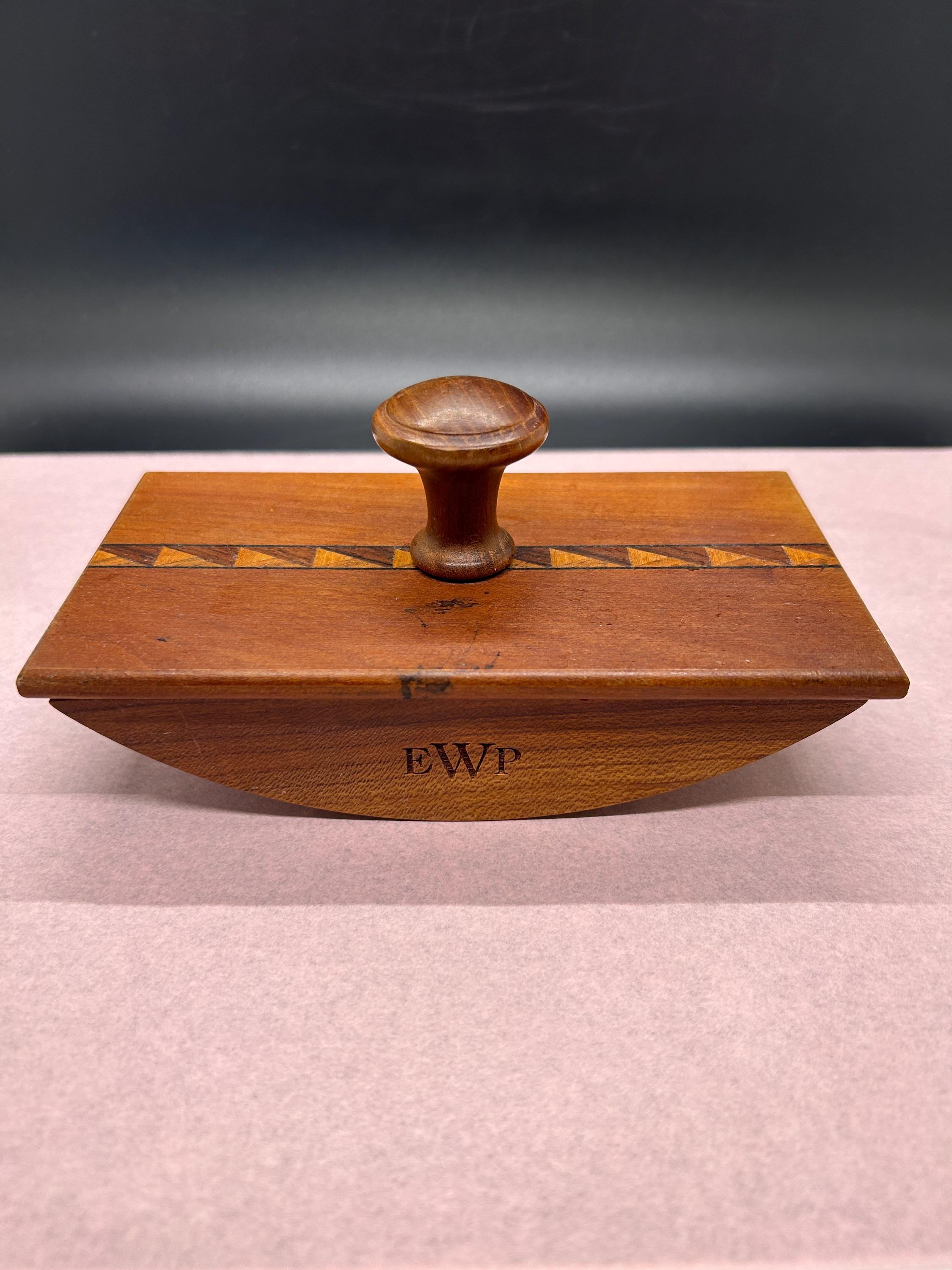 Vintage Wooden Rocker Ink Blotter by Levenger, Office Desktop Solid ...