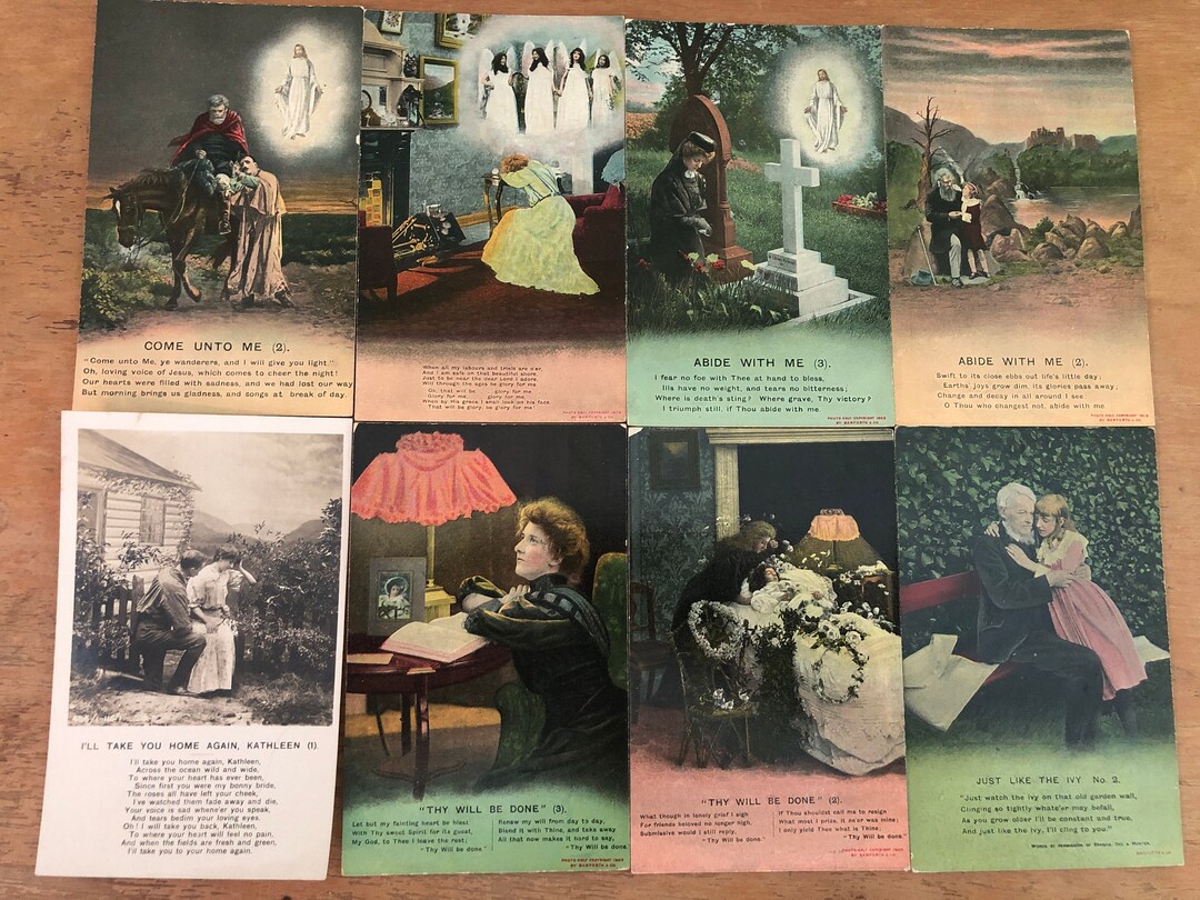 Set of 8 Antique Bamforth & Co. Postcards Publishers Holmfirth and New ...