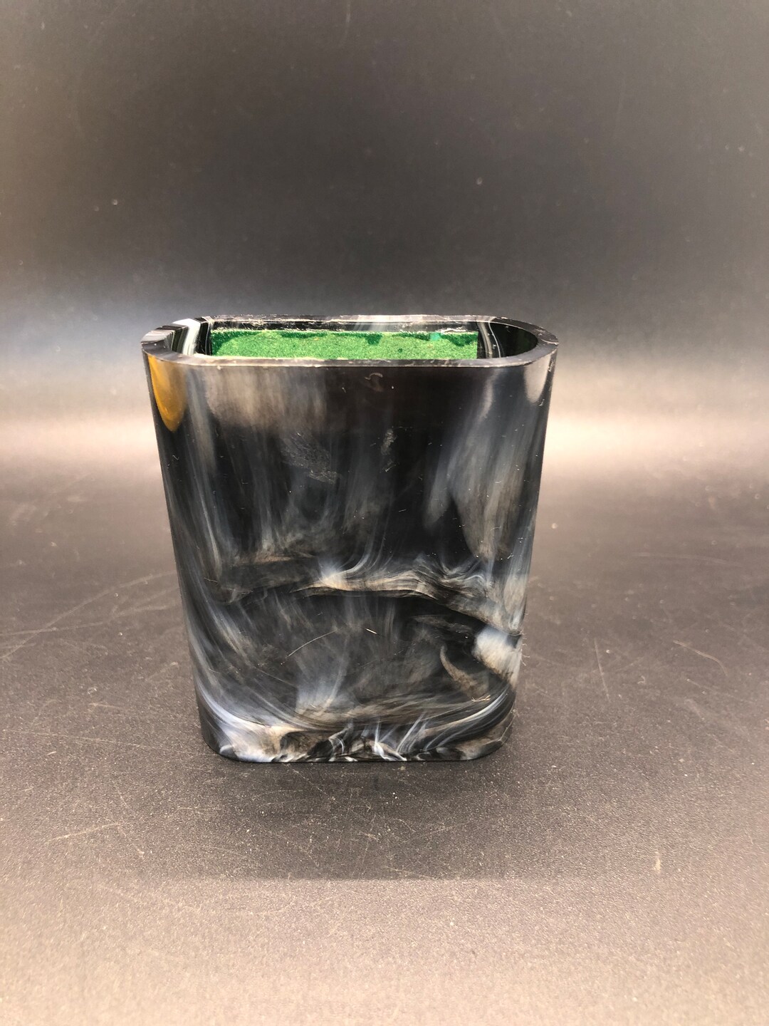 Crisloid Backgammon Dice Shaker Bakelite Black and White Marble - Etsy