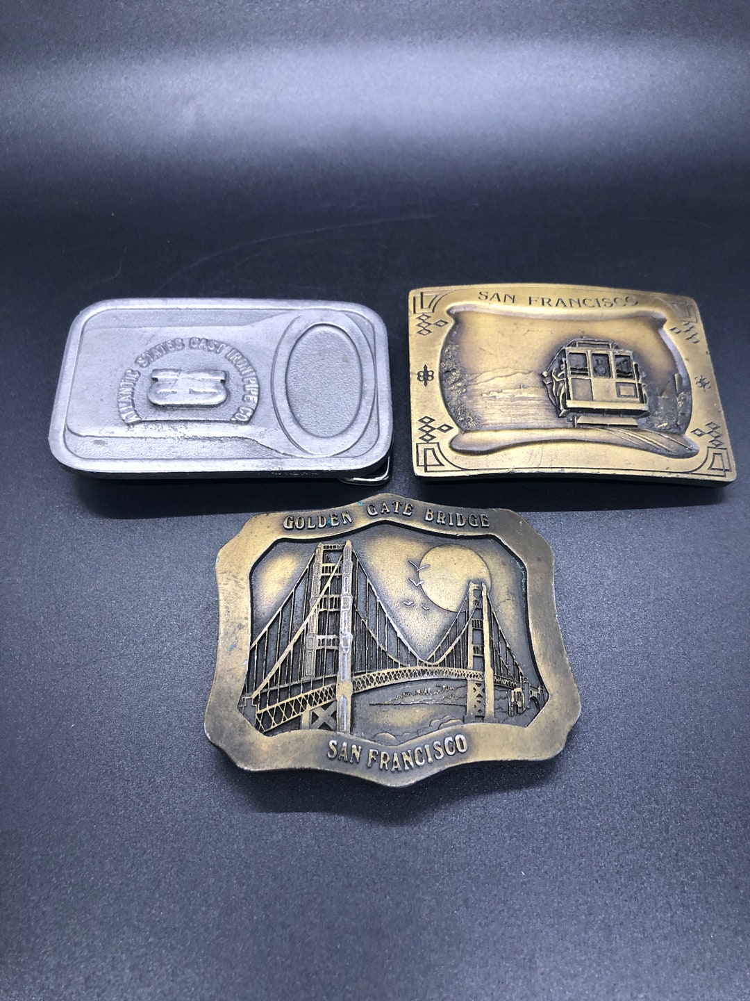Metal Belt Buckles Golden Gate Bridge, San Francisco Atlantic States ...