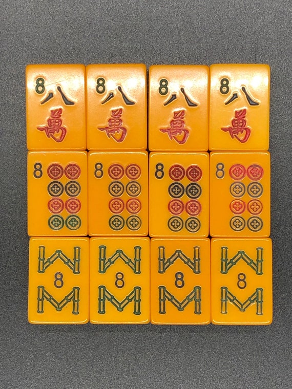 Vintage Mahjong Individual Bakelite Plastic Butterscotch 8 - Etsy