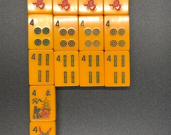 Vintage Mahjong Individual Bakelite Plastic Butterscotch 8 Tile - Etsy