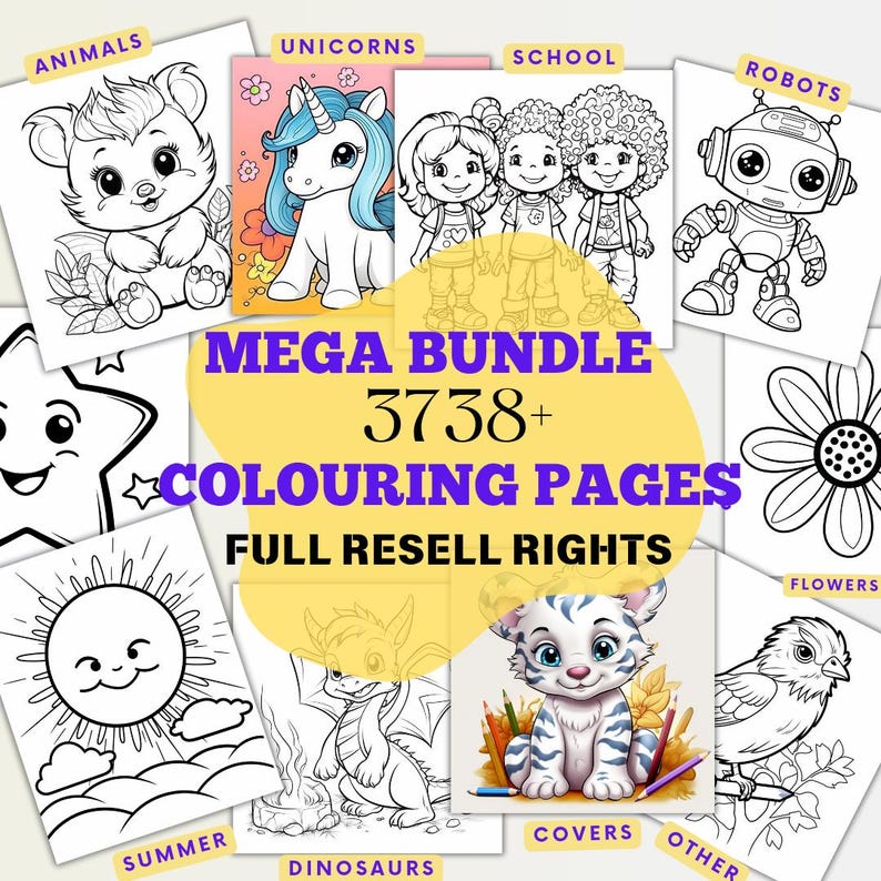 Coloring Book, Printable Coloring Book for Kids, Children Printable ...