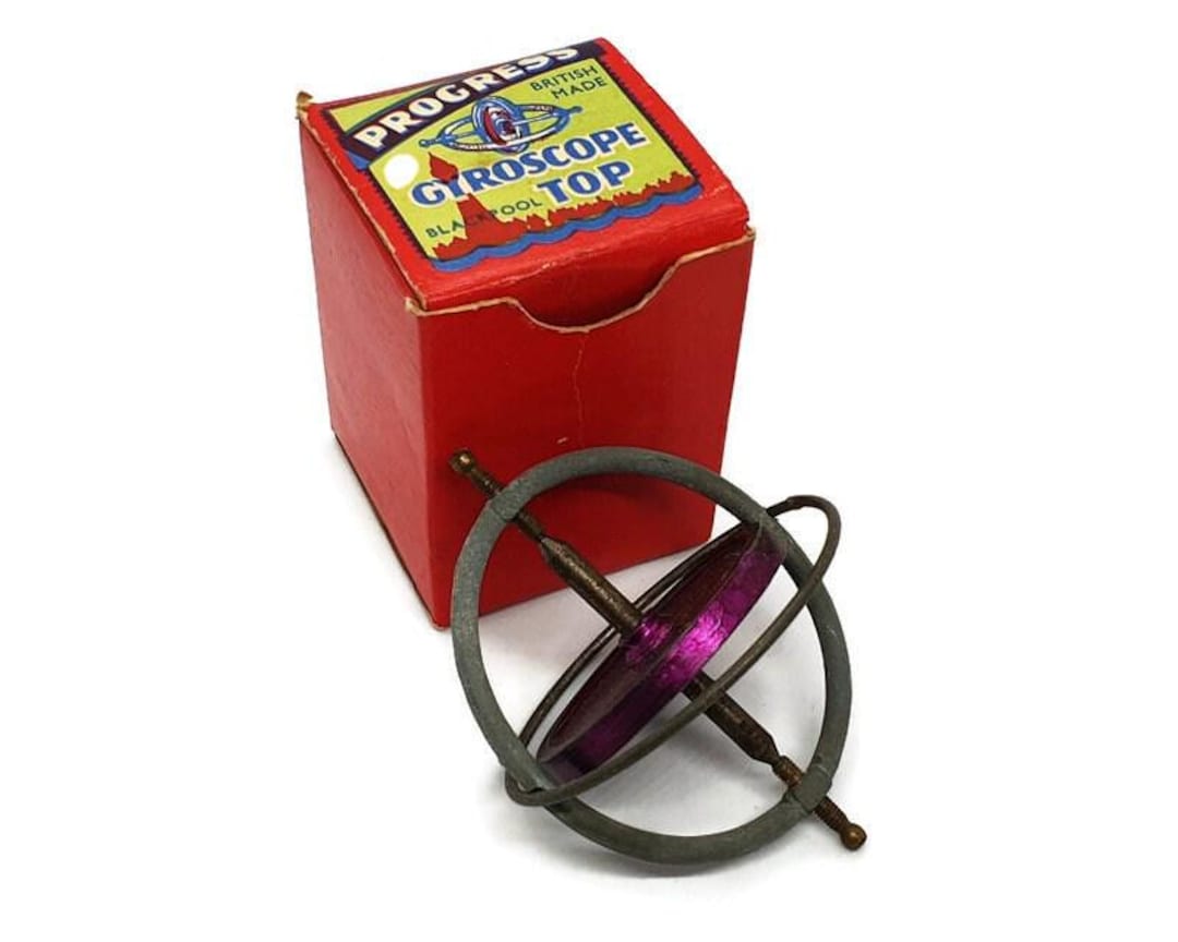 Vintage Gyroscope Top Toy by Progress. Original BOXED - Etsy