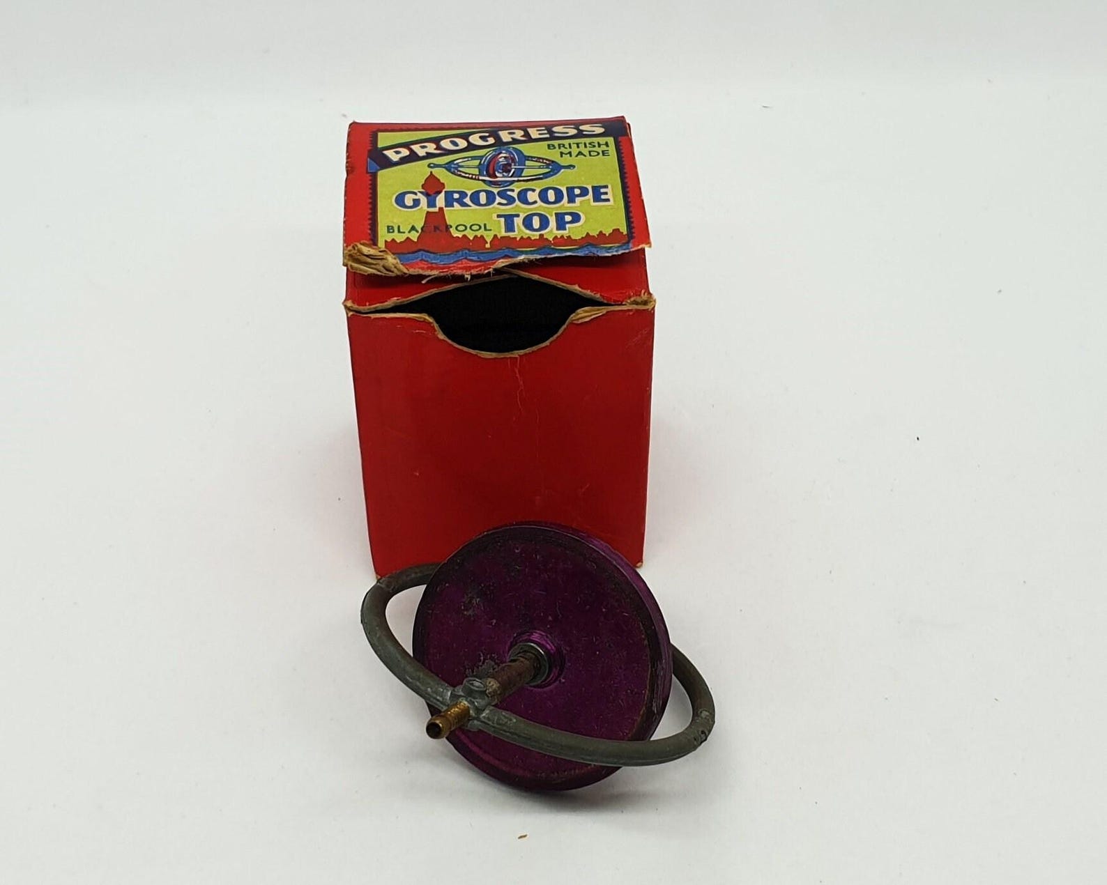Vintage Gyroscope Top Toy by Progress. Original BOXED - Etsy