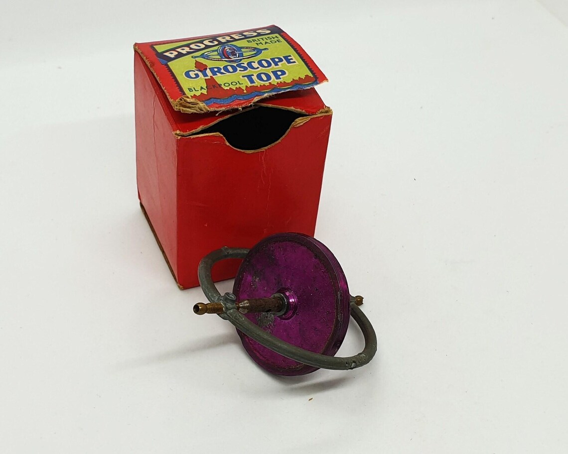Vintage Gyroscope Top Toy by Progress. Original BOXED - Etsy