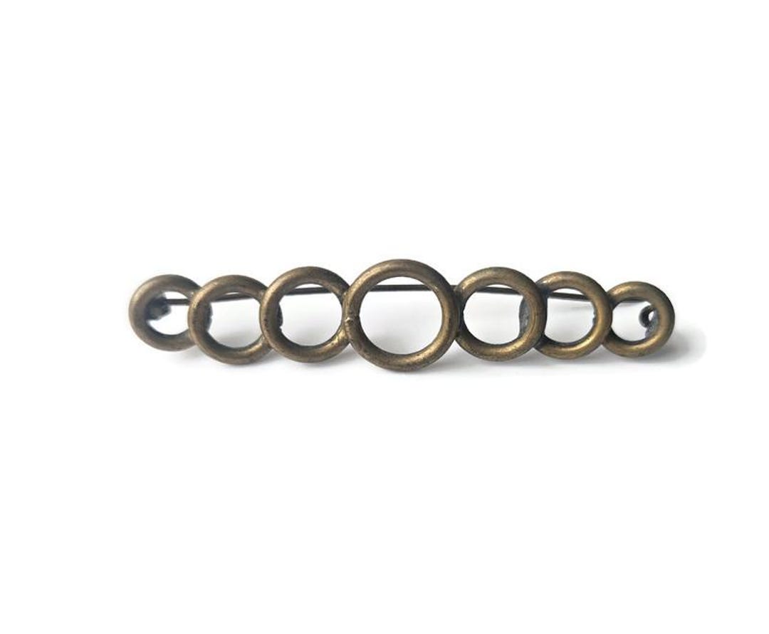 Vintage Graduated Rings Bar Brooch - Etsy
