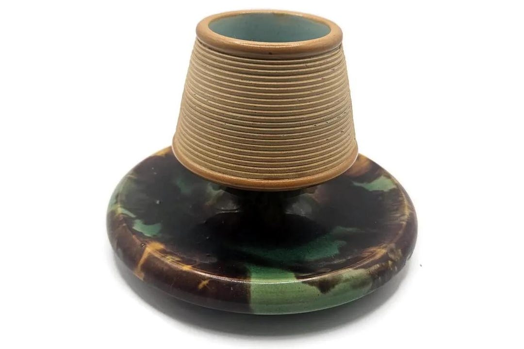 Victorian Majolica Match Holder & Striker: William Brownfield ...