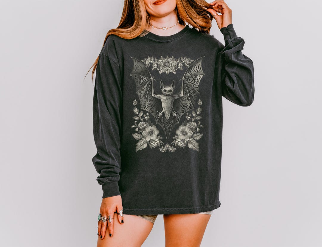 Cottagecore Bat T-shirt, Cottage Core Shirts for Women, Spooky Fall ...
