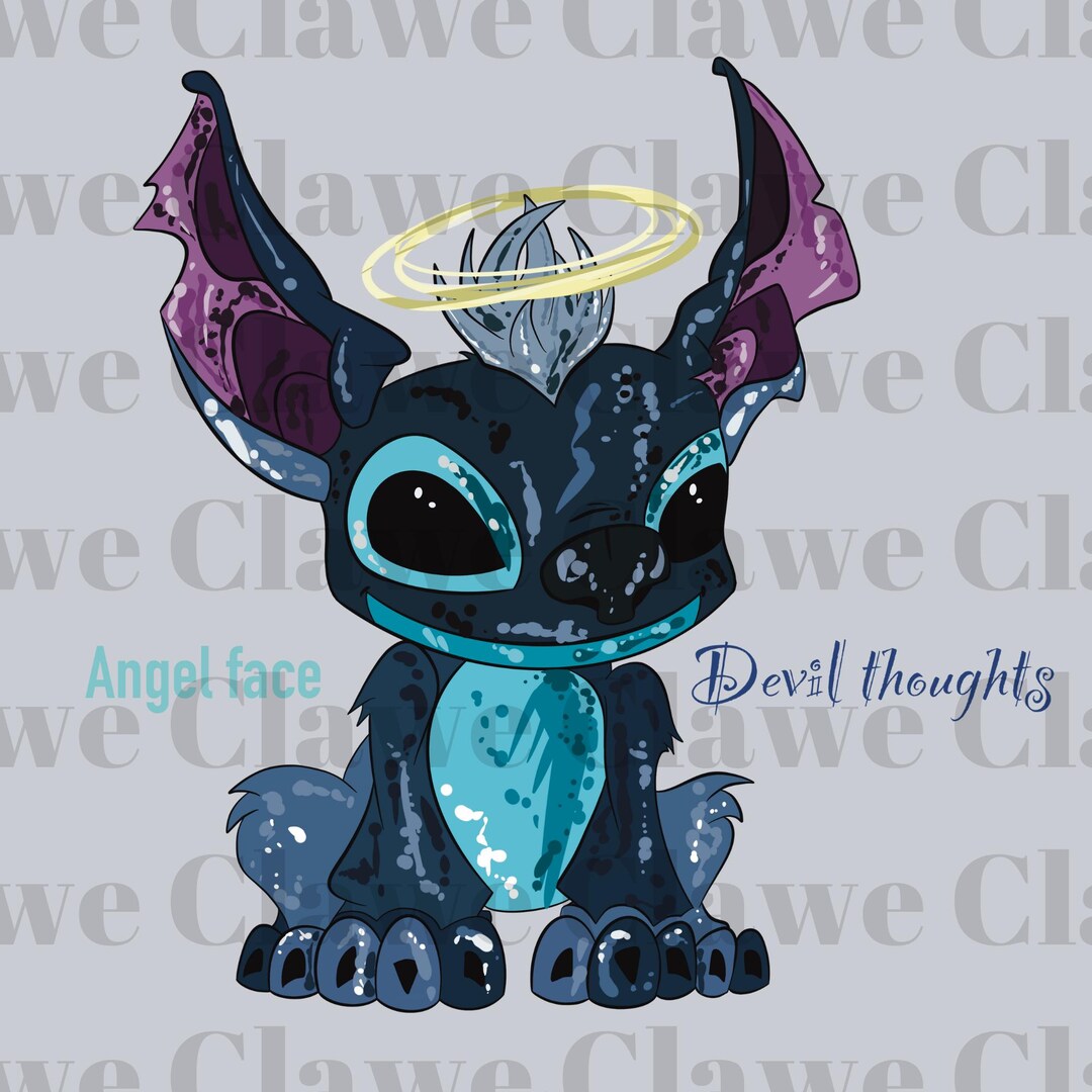 Kawaii Stitch Clipart Bundle, Cute Alien Digital Stickers, Sublimation ...