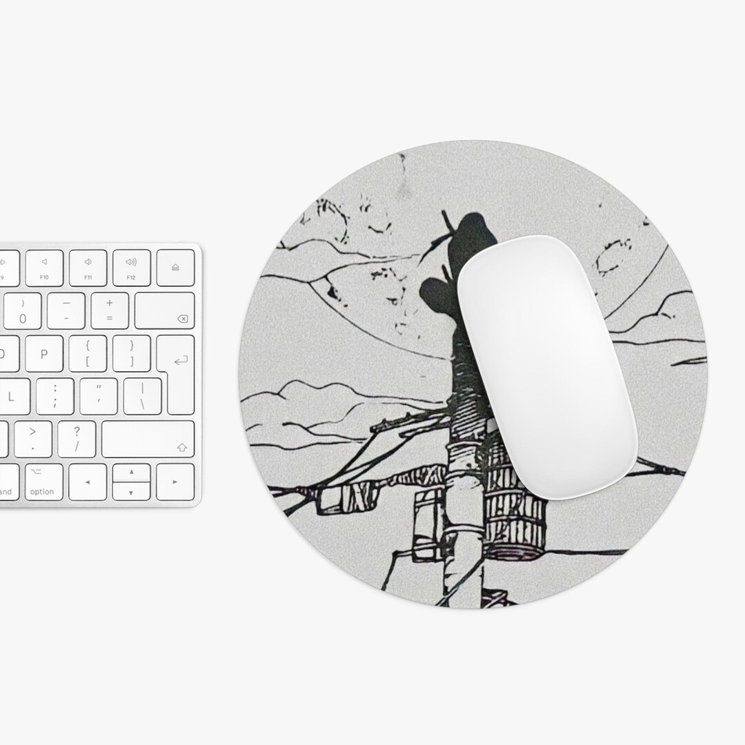 Akatsuki Manga-inspired Round Mouse Pad - Shinobi Silhouette Under the ...