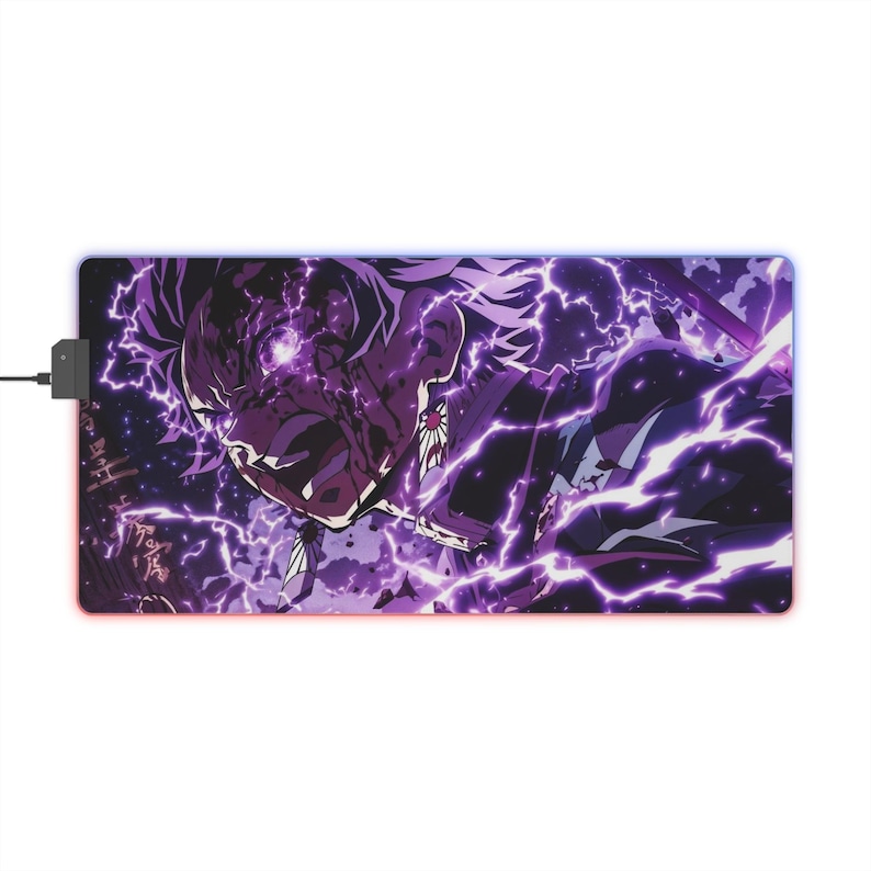 Tanjiro Kamado Demon Slayer LED Mouse Pad, Gaming Mouse Mat, Anime Desk ...