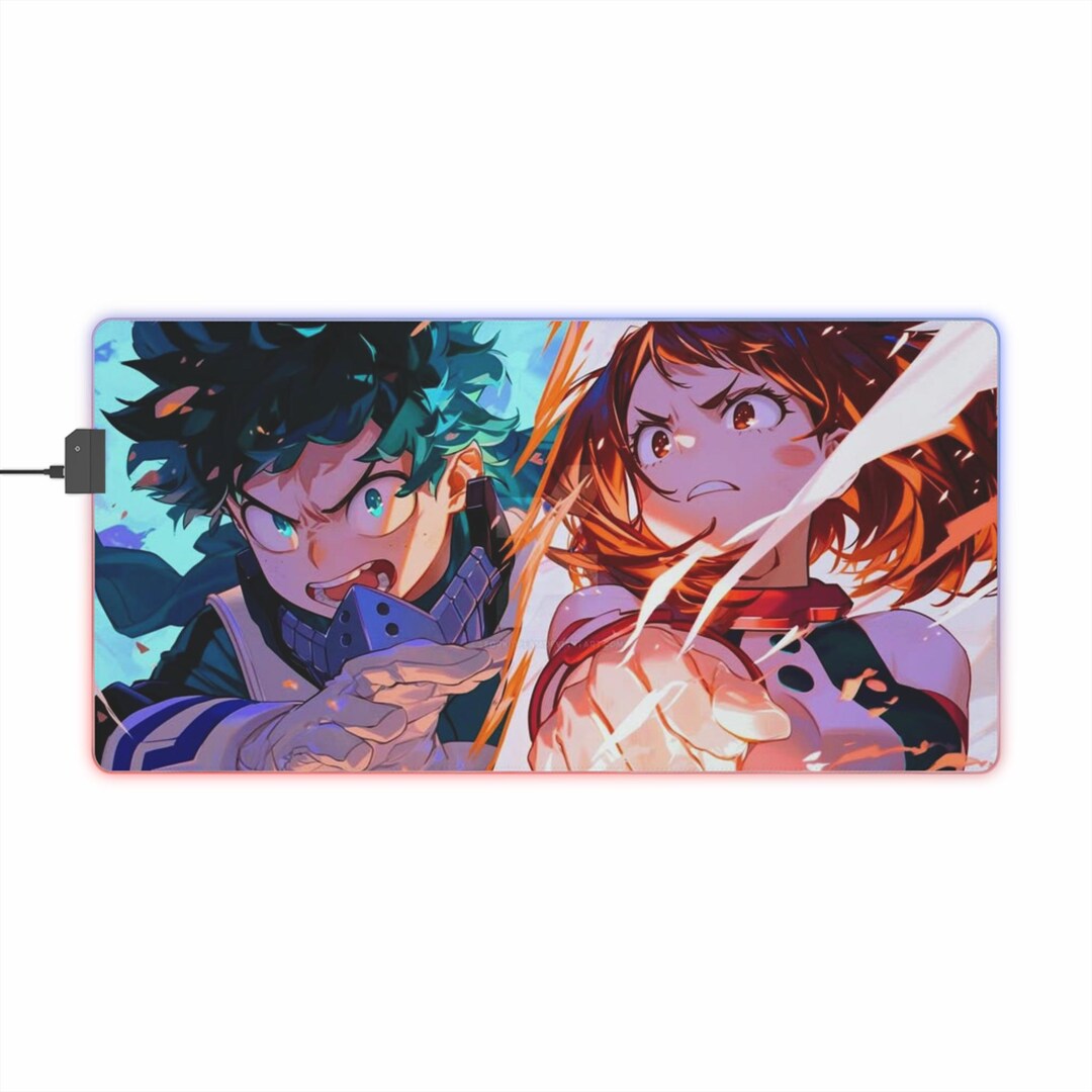 Mouse Pad, My Hero Academia Midoriya Izuku and Ochaco Uraraka Design ...