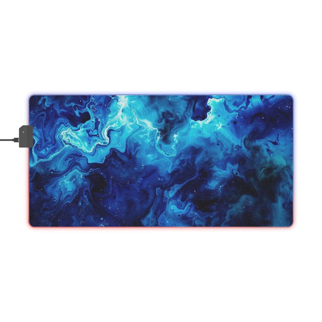Cosmic LED Gaming Mouse Pad - Neon Desk Accessory for Gamers, RGB Light ...
