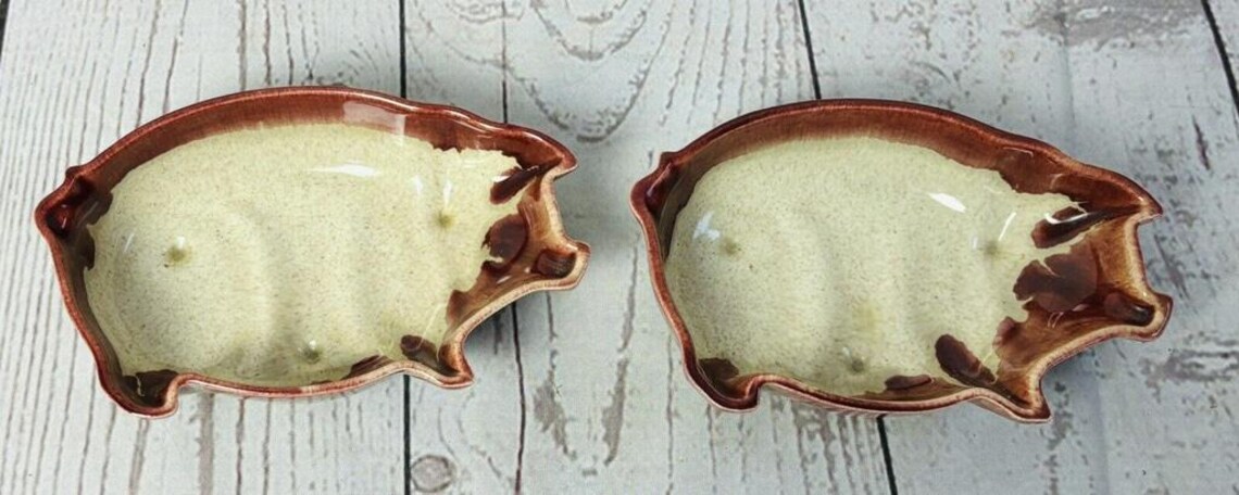 Vintage Set of 5 Pig Shaped Dishes Nut, Sauce, Candy Ceramic 6.5” W - Etsy