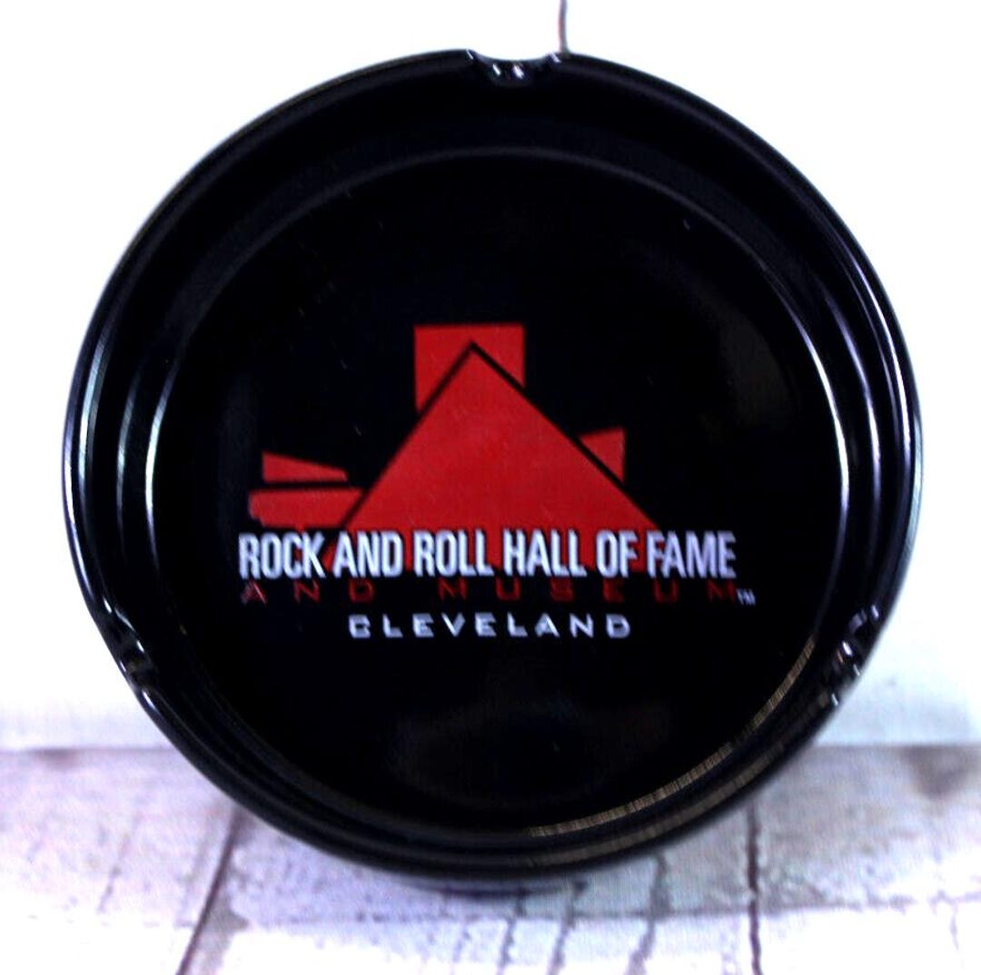 1998 Rock & Roll Hall of Fame Museum Logo CLEVELAND OHIO Black ASHTRAY ...