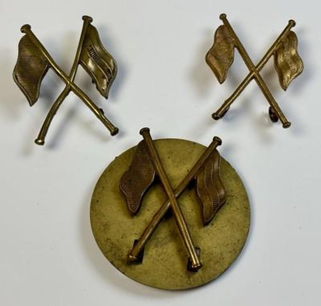 WWI? British Army Signaller Badges Set Crossed Flags Lot of 3 - Etsy