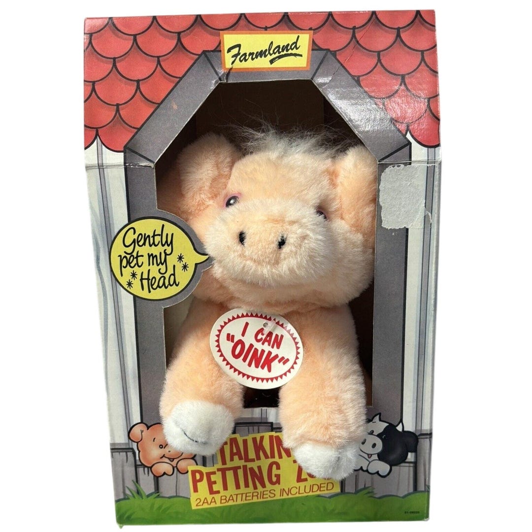 DAN DEE Stuff Plush Pig Talking Petting Zoo Farmland New as is Read - Etsy