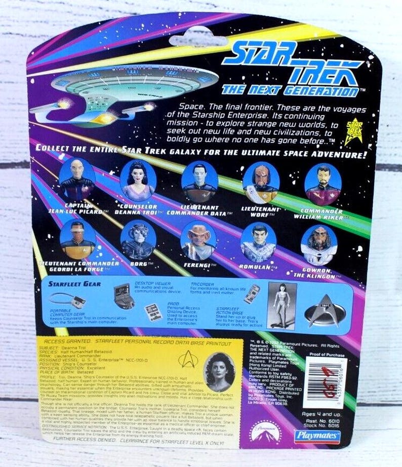 1992 Star Trek the Next Generation Lt Cmdr Deanna Troi Action Figure - Etsy