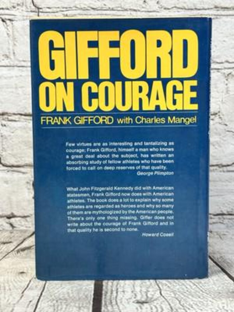 Gifford on Courage Frank Gifford 1976 HC DJ Signed Autographed First ...
