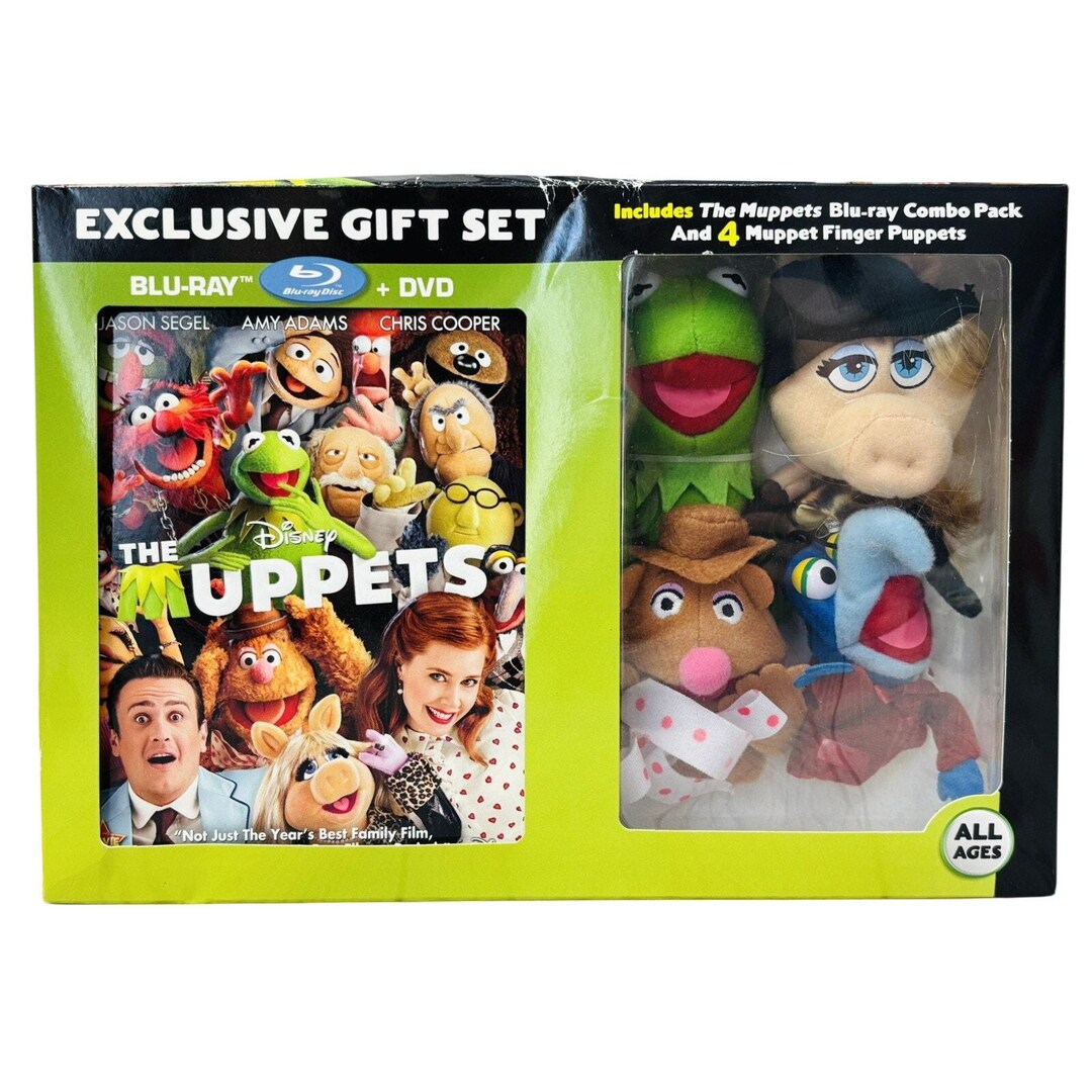 The Muppets Movie and Gift Set Blu-ray & DVD Combo With 4 Muppet Finger ...