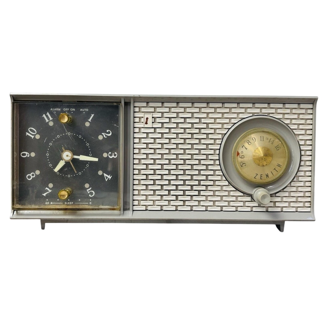 Zenith Alarm Clock and Tube AM Radio 1962 Model J514 Tested and Working ...