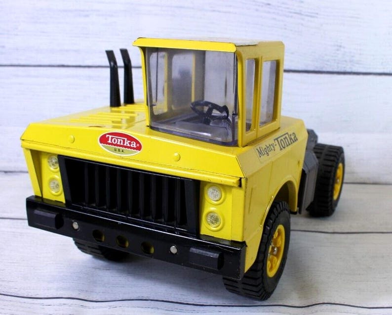 Vintage Tonka Truck Car Carrier Tractor Trailer Pressed Steel 1960’s 35 ...