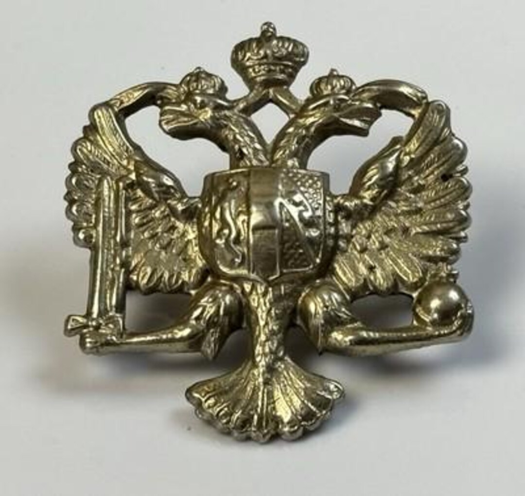 WWII British Army Cap Badge 1st King’s Dragoon Guards Double-headed ...